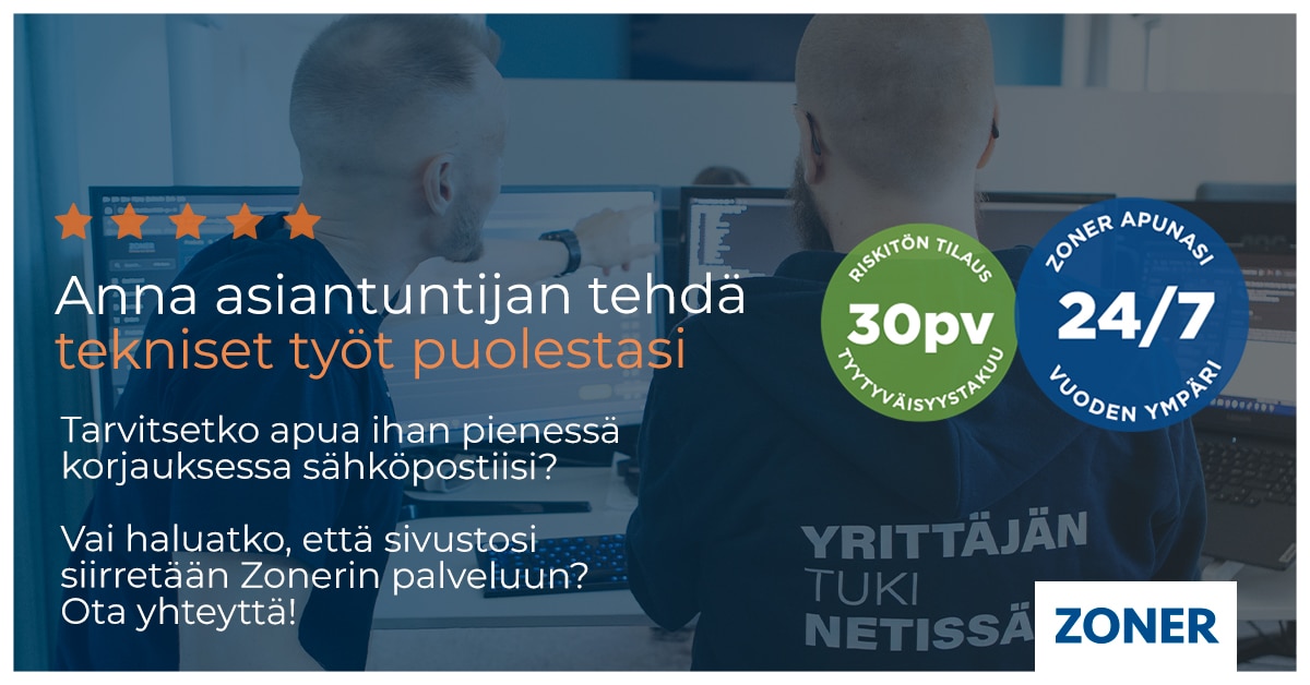 Me hoidamme asiantuntijatyöt puolestasi! - Zoner Oy